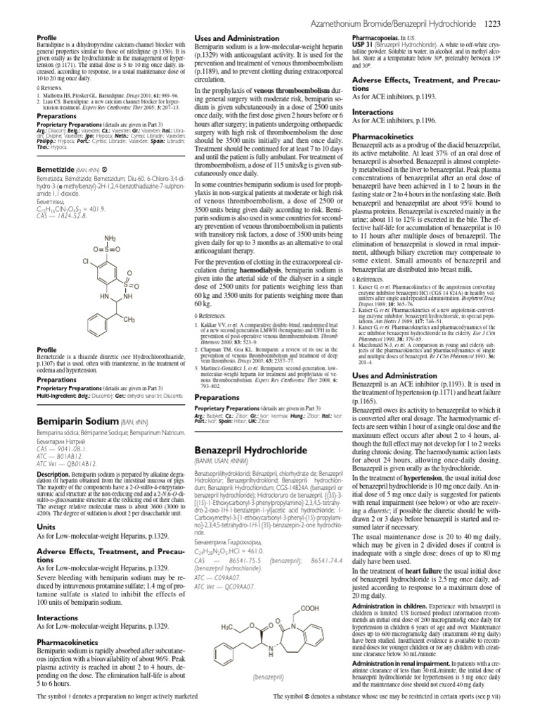Bemiparin Sodium | PDF | Thrombosis | Pharmacokinetics