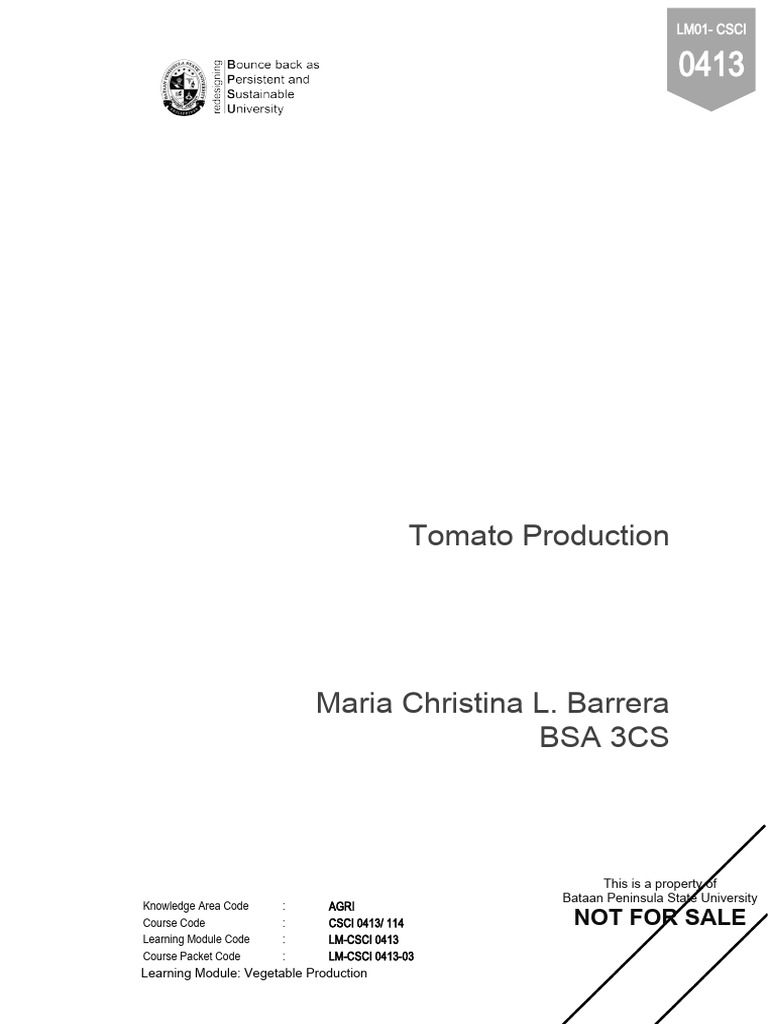 Vegetable Production Report | PDF | Tomato | Vegetables