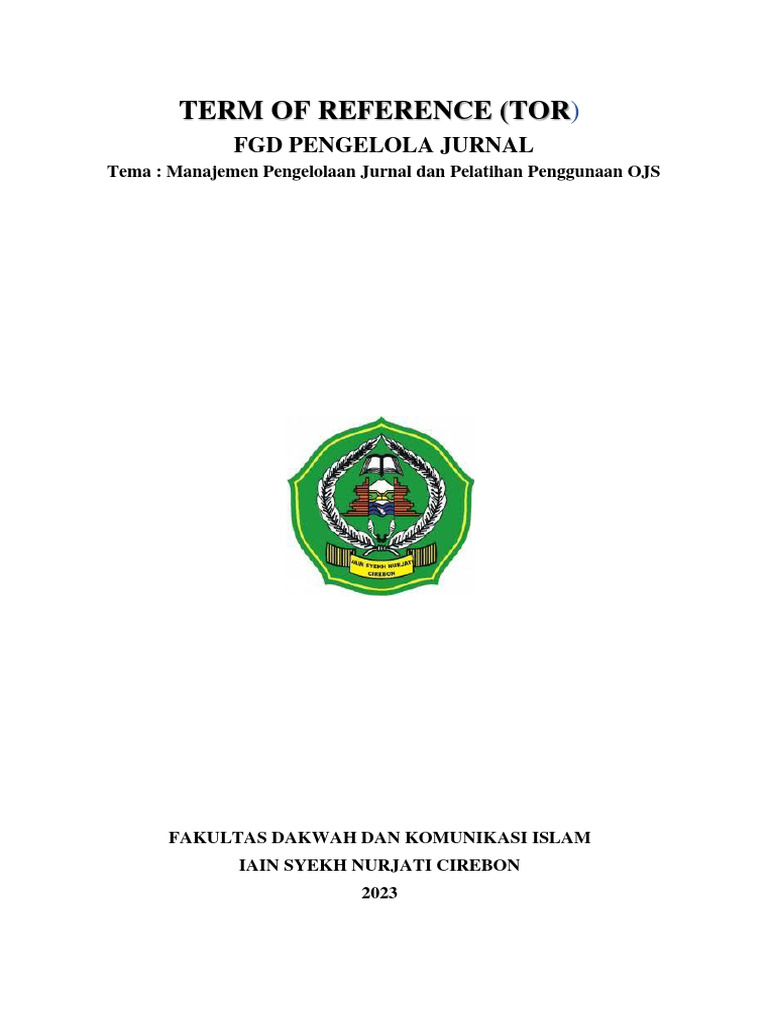 FGD Jurnal & Pelatihan OJS FDKI | PDF