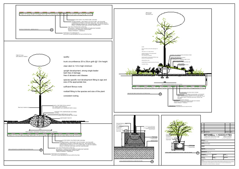 Tree Planting Details for Podium Level | PDF | Drainage | Trees