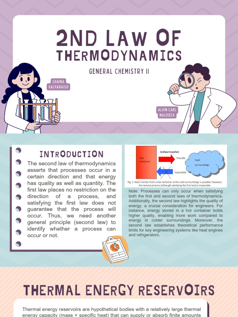 2nd Law of Thermodynamics | PDF | Heat | Second Law Of Thermodynamics