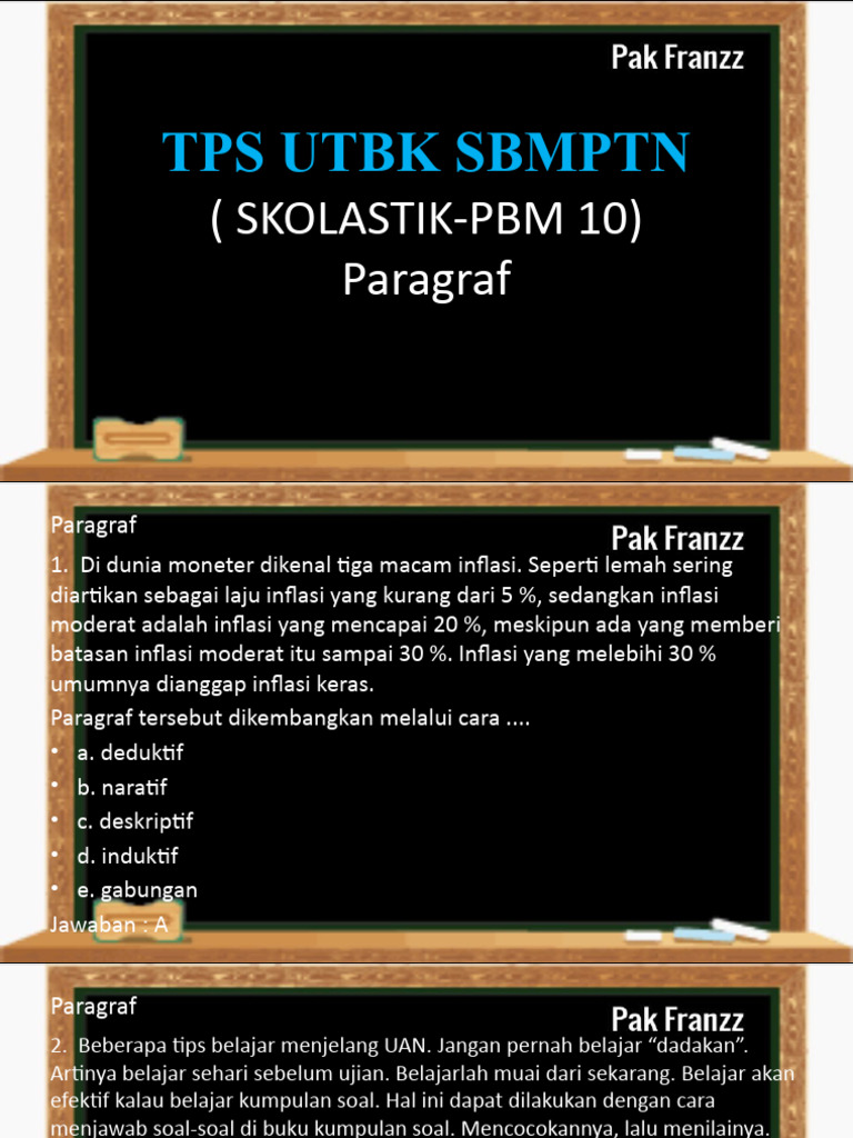 PBM 10 Tps Utbk Paragraf | PDF | Ilmu Sosial | Kesehatan Holistik