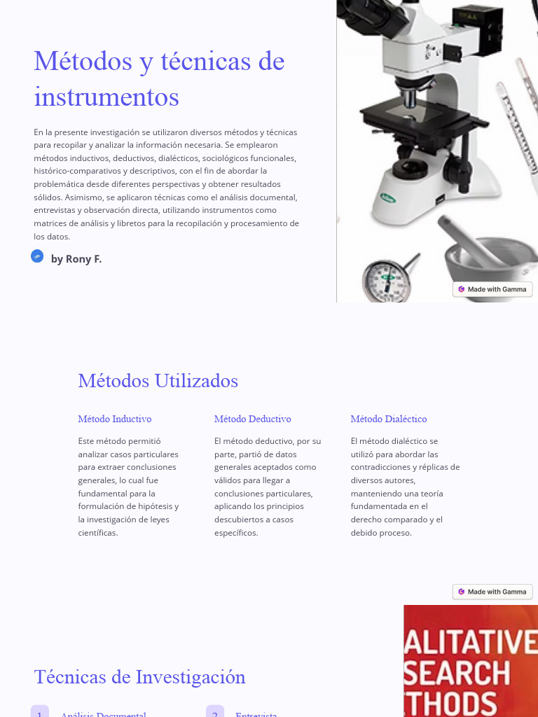 Metodos y Tecnicas de Instrumentos | Descargar gratis PDF | Método ...