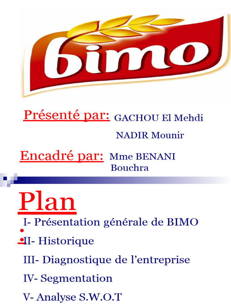BIMO : Leader de la Biscuiterie au Maroc | PDF | Gestion stratégique ...