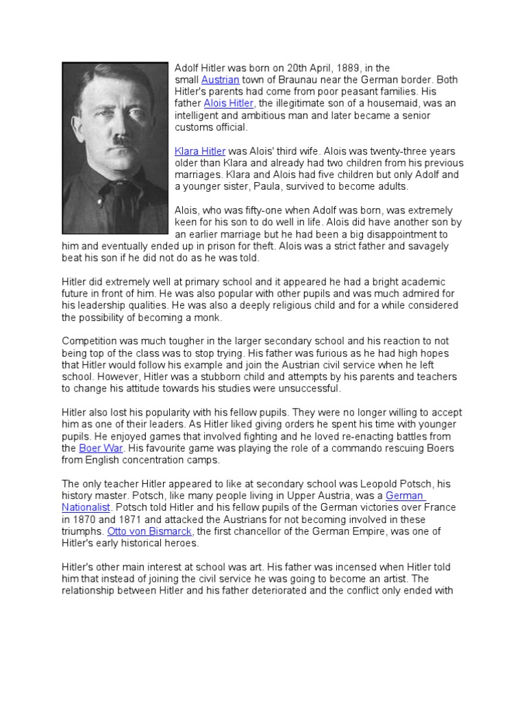 Adolf Hitler | PDF | Nazi Party | Adolf Hitler