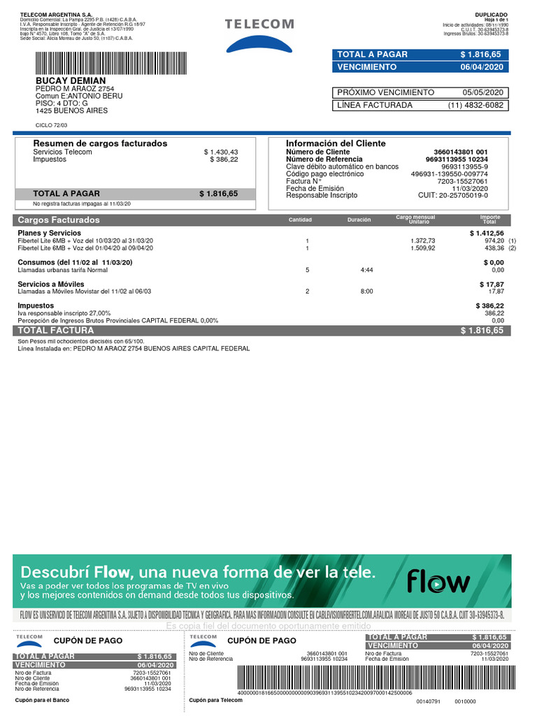 Telecom:internet 1 Abril 2020 Consultorio | PDF | Los consumidores ...