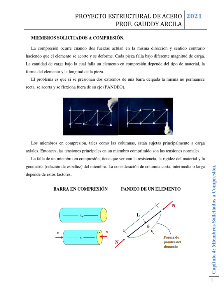 Pandeo Flexional en Miembros de Acero | PDF | Pandeo | Columna