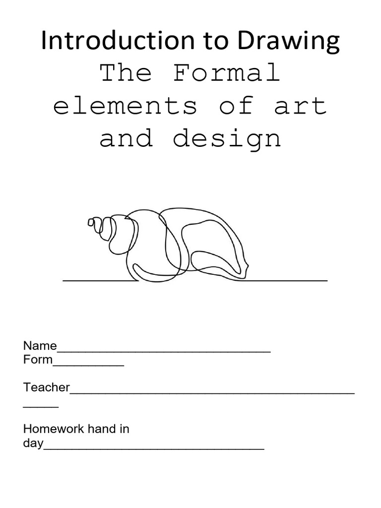 Intro To Drawing Formal Elements Yr7 | PDF | Composition (Visual Arts) | Shape