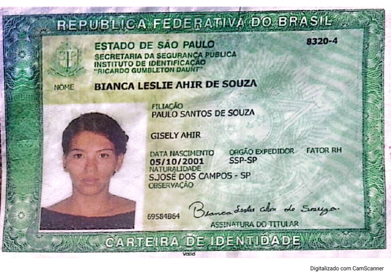 Bianca Leslie RG Frente | PDF