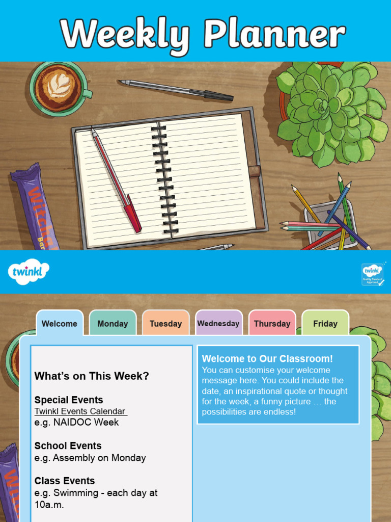 Au T 1626082849 Editable Google Slides Weekly Daily Planner | PDF ...