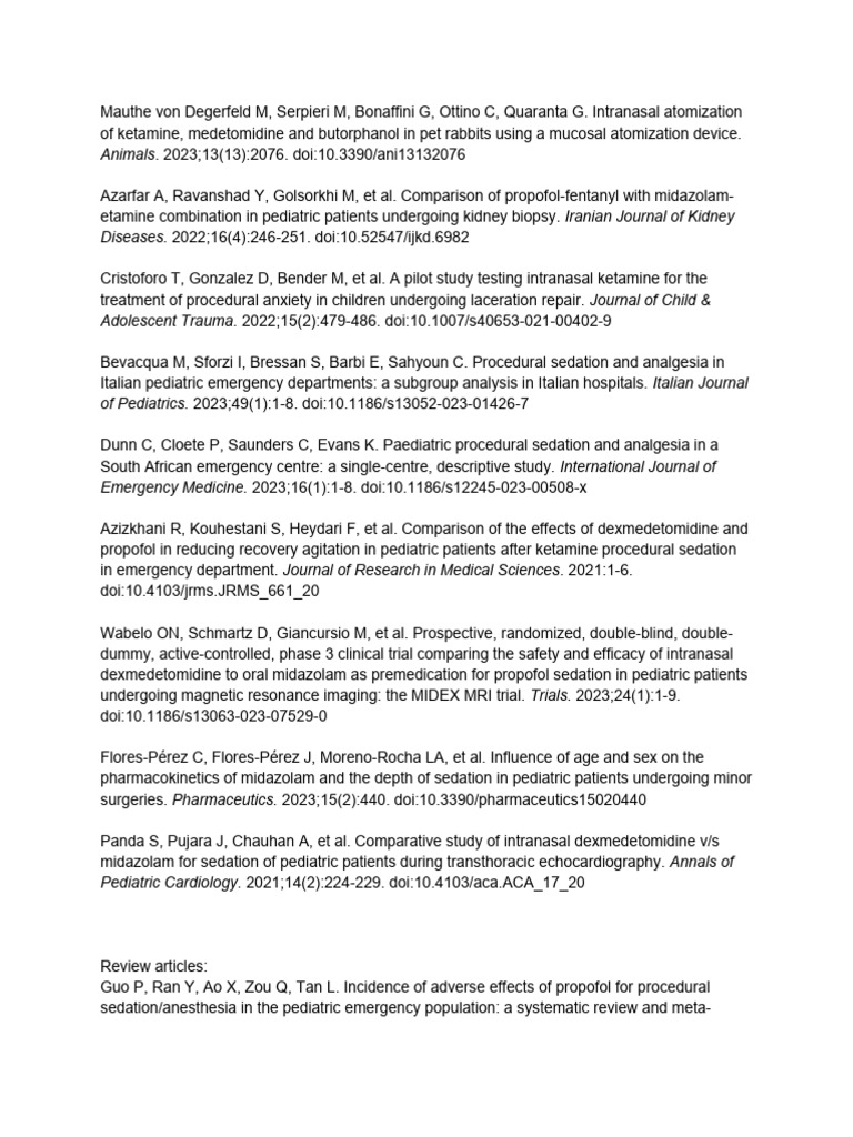 Sources in AMA | PDF | Midazolam | Clinical Medicine