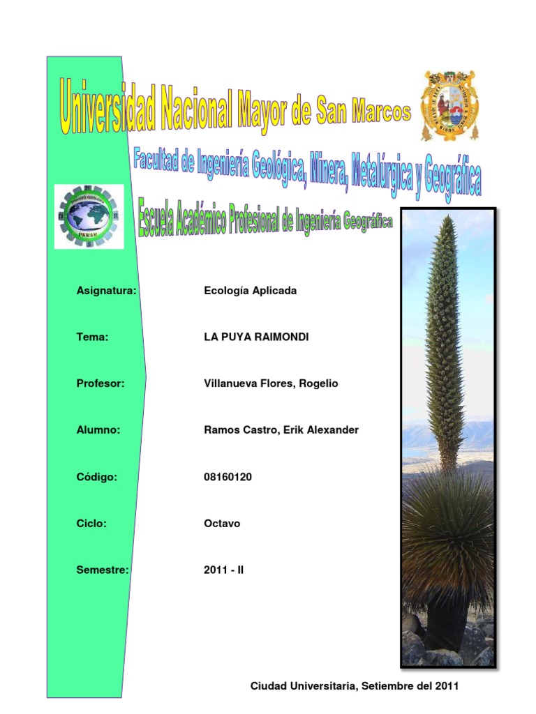 Puya Raimondi | PDF | Germinación | Botánica