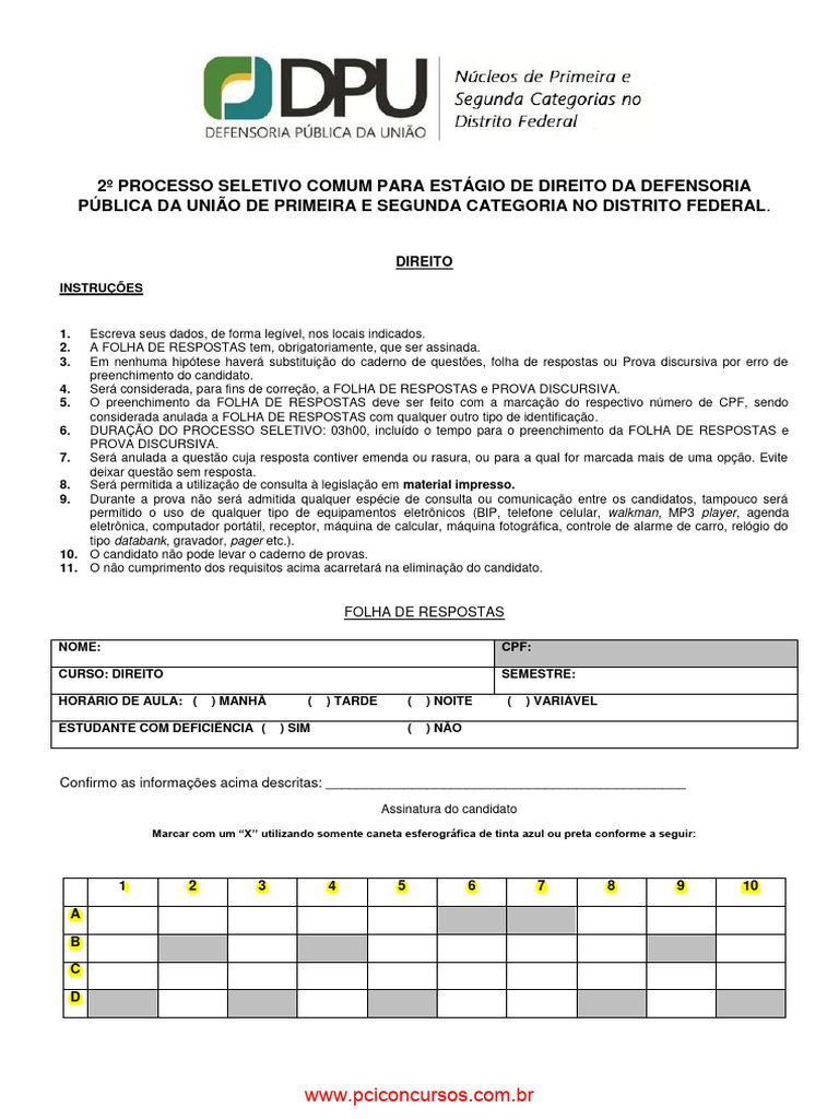 Direito Prova Com Gab-2 | PDF | Mandamus | Domicílio (jurídico)