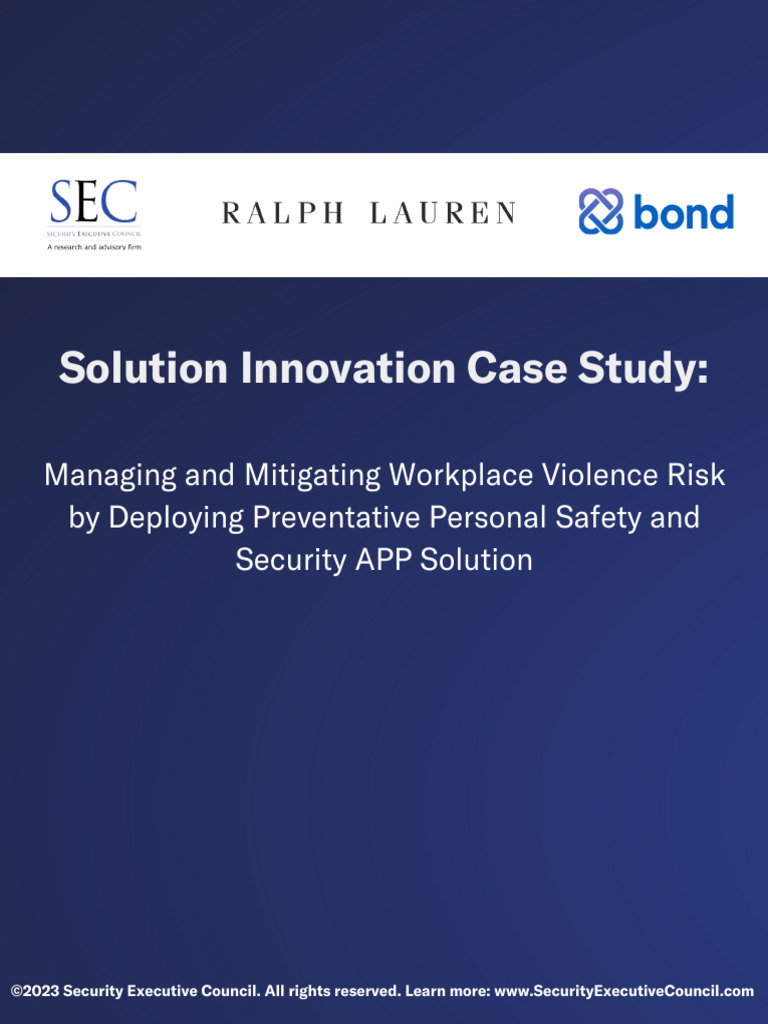 SEC SIP Case Study Bond 2023-12-21 | PDF | Employment | Violence