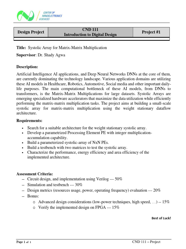 CND111 Project-All | PDF | System On A Chip | Field Programmable Gate Array