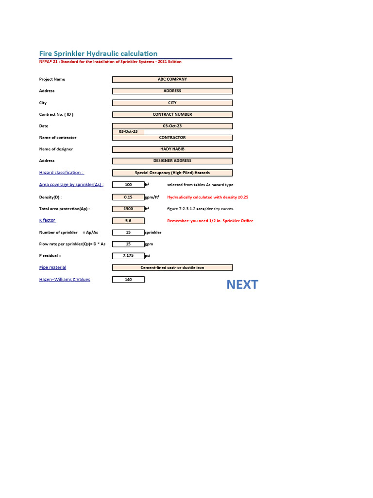 Fire System Design Estimate | PDF | Fire Sprinkler System | Mechanical ...