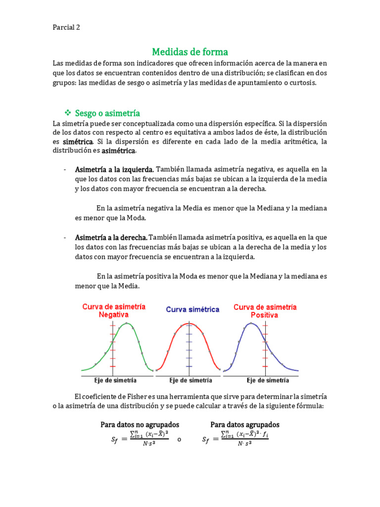 Medidas de forma_024749 | PDF | Oblicuidad | Muestreo (Estadísticas)