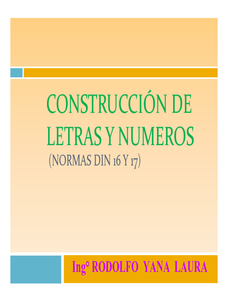 Normas DIN 16 y 17 para Letras y Números | PDF | Dibujo | Lápiz