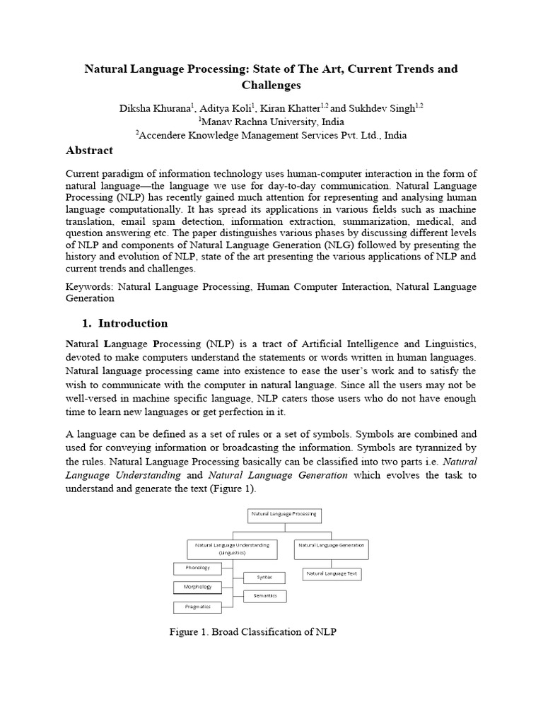Natural Language Processing: State of The Art, Current Trends and ...