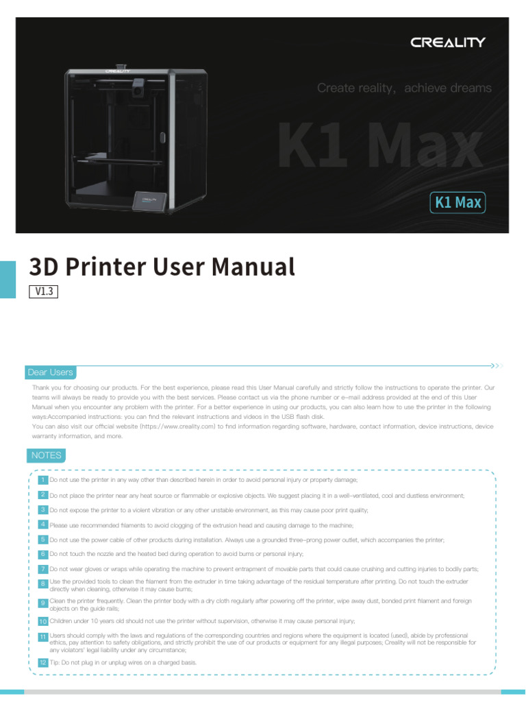 K1 Max | PDF | Radio | Extrusion