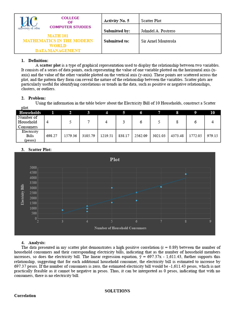 MATH 101 Correlation | Download Free PDF | Scatter Plot | Applied Mathematics