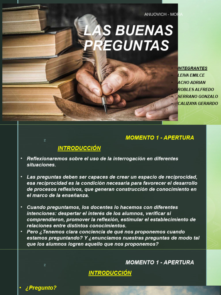 Tema 2 - La Buena Pregunta | PDF | Enseñando | Pensamiento