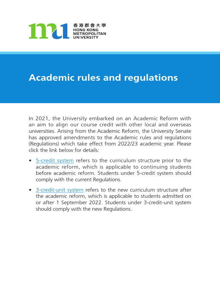 Academic Regulations e | PDF | Thesis | Academic Degree