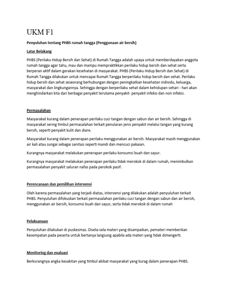 BORANG UKM F1-F6 Refa | PDF | Kesehatan Holistik