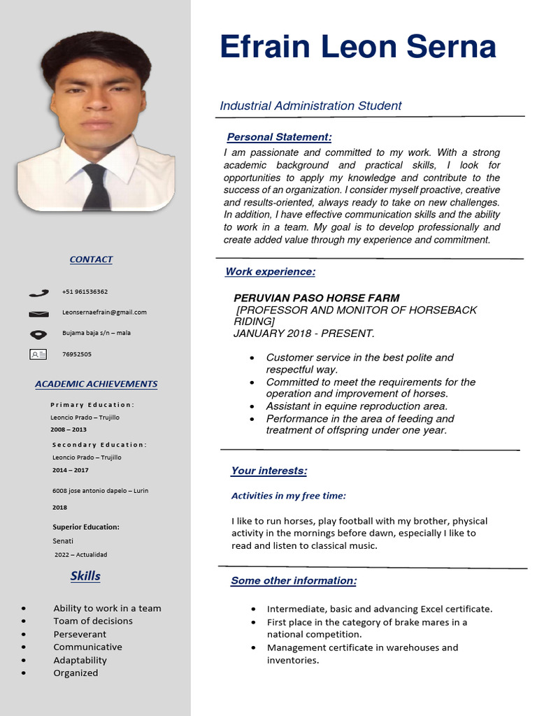 CV - Efrain Leon - Ingles | PDF