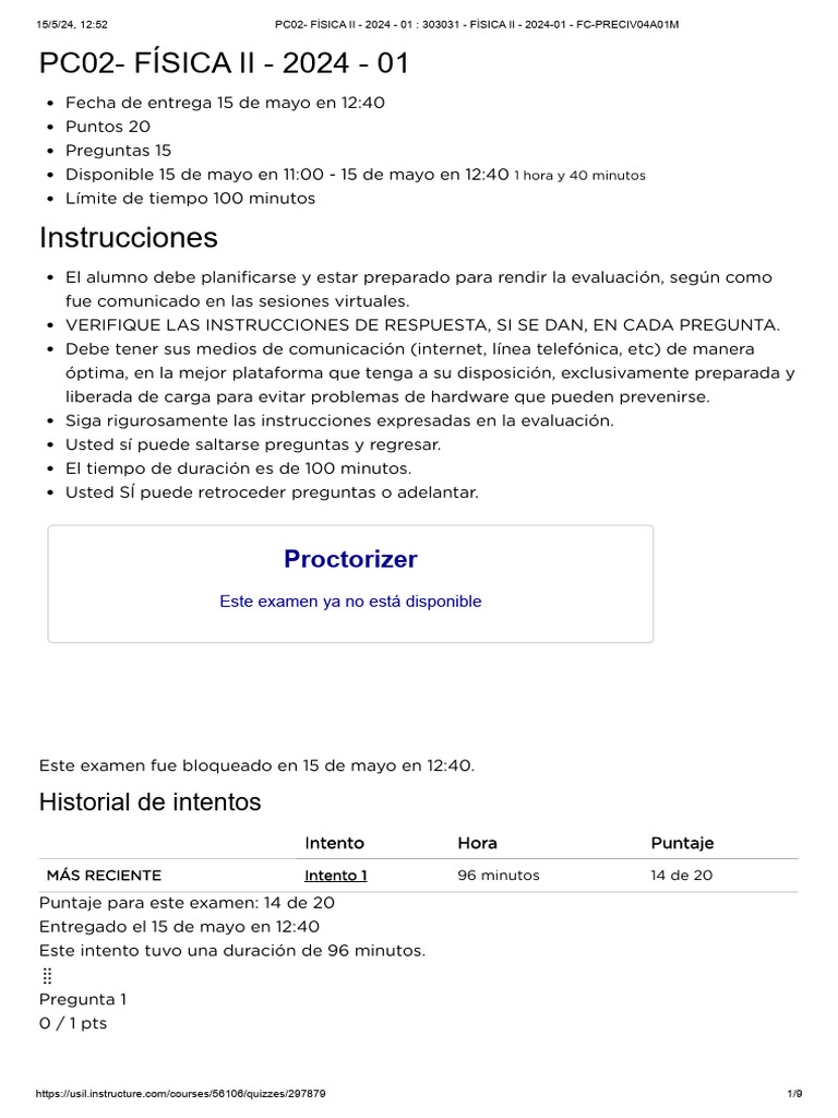 PC02 - Física Ii - 2024 - 01 - 303031 - Física Ii - 2024-01 - Fc ...