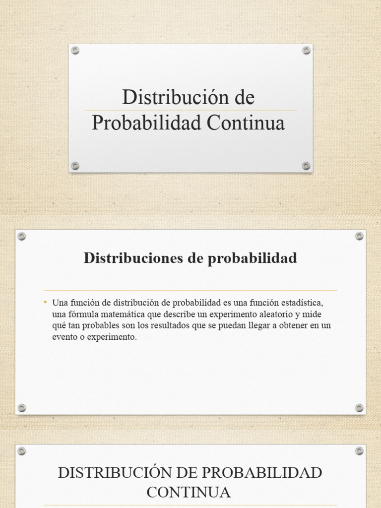 Distribución de Probabilidad Continua | Descargar gratis PDF | Teoría de probabilidad | Variable ...