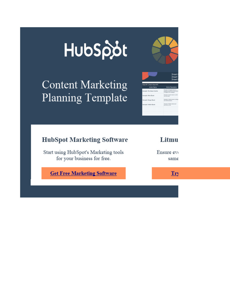 Content Marketing Planning Template | PDF | Cyberspace | Human ...