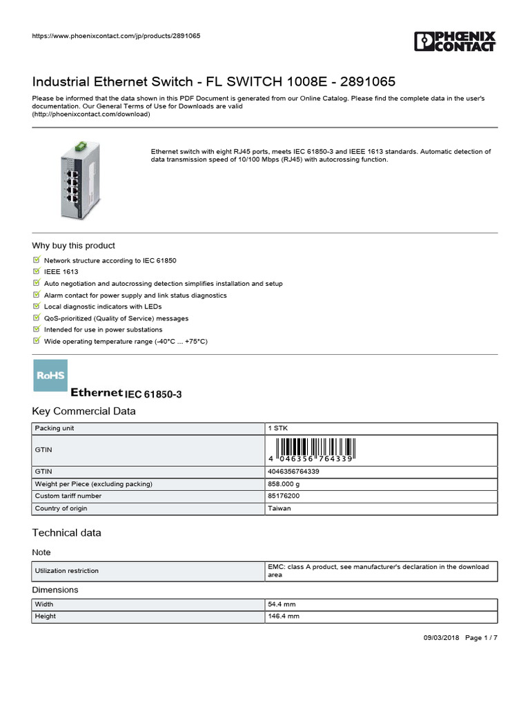 01-06 - 2891065 Ethernet Switch | PDF | Computer Engineering ...