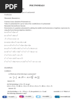 Class 9 Polynomial Questions & Solutions | PDF | Polynomial | Factorization