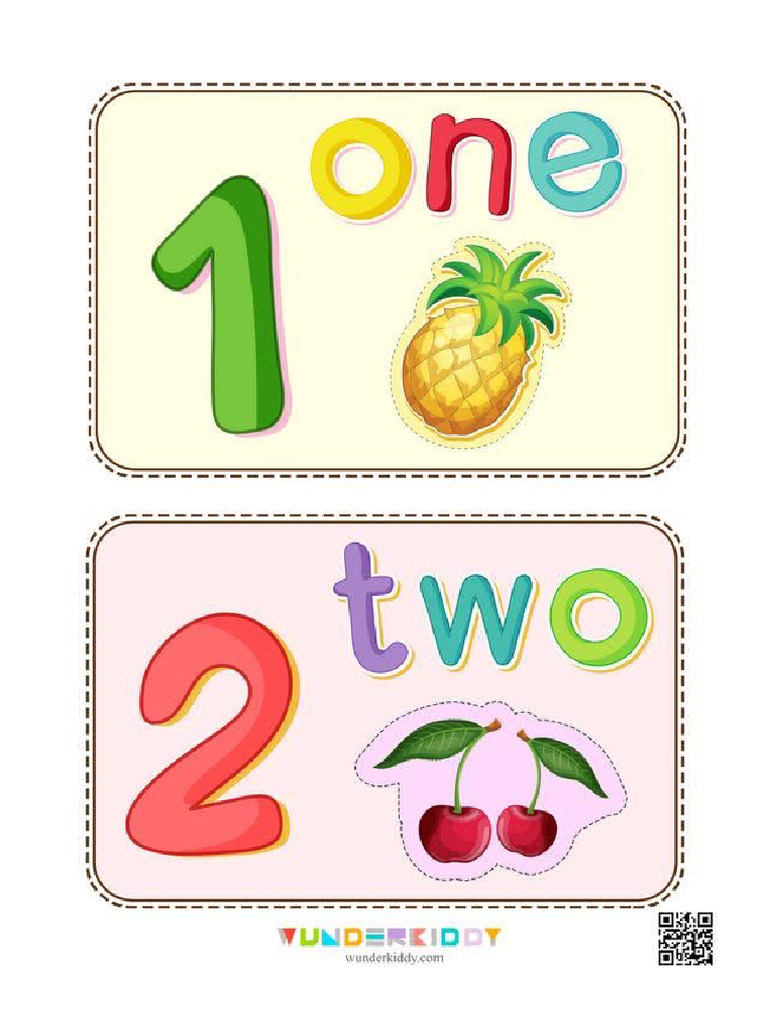 Numbers Fruits | PDF