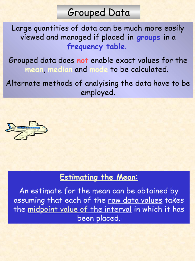 3 Grouped Data Mean | PDF | Mean | Mode (Statistics)