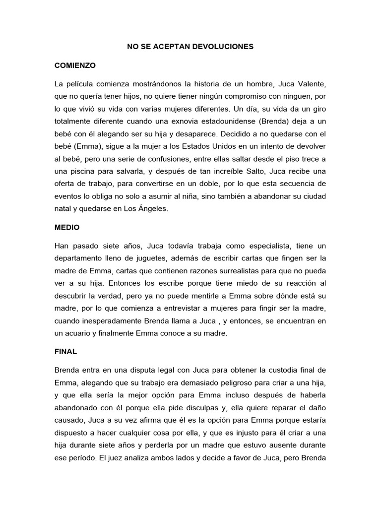 No Se Aceptan Devoluciones | PDF