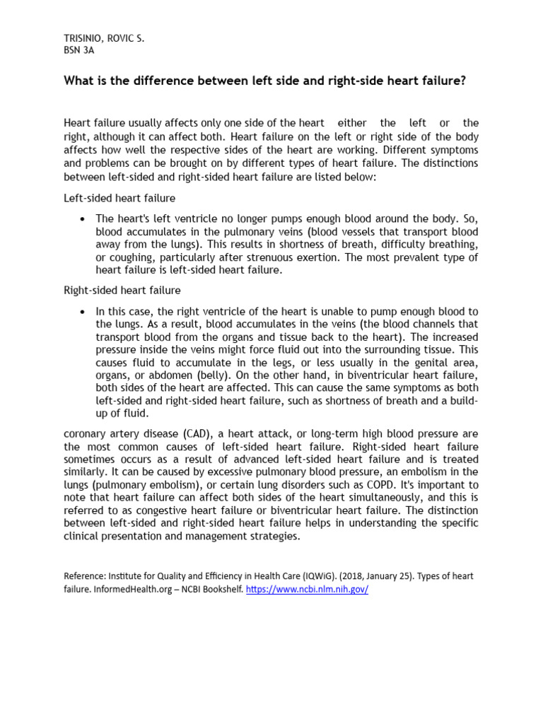 What Is The Difference Between Left Side And Right Pdf Heart