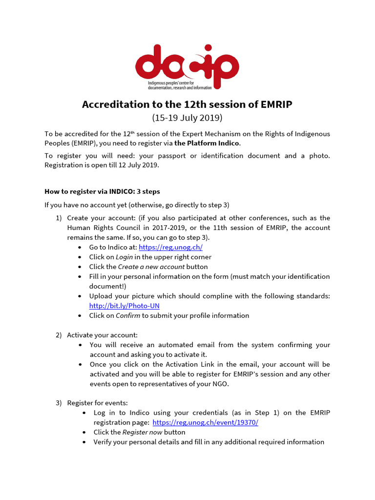 EMRIP 12th Session Registration Guide | PDF | Login | Identity Document