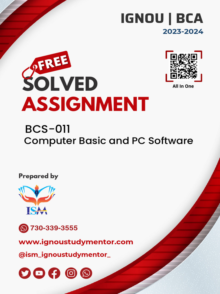 IGNOU BCA BCS-011 Solved Assignment | PDF | Internet Protocols | World ...