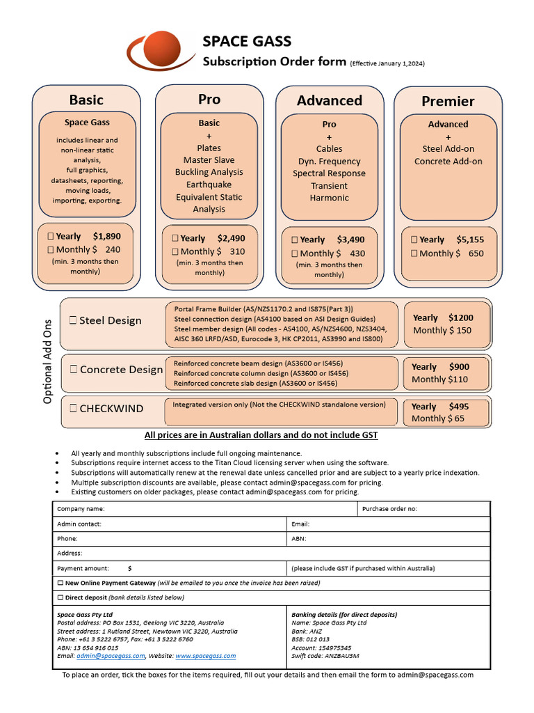 Order Form | Download Free PDF | Structural Engineering