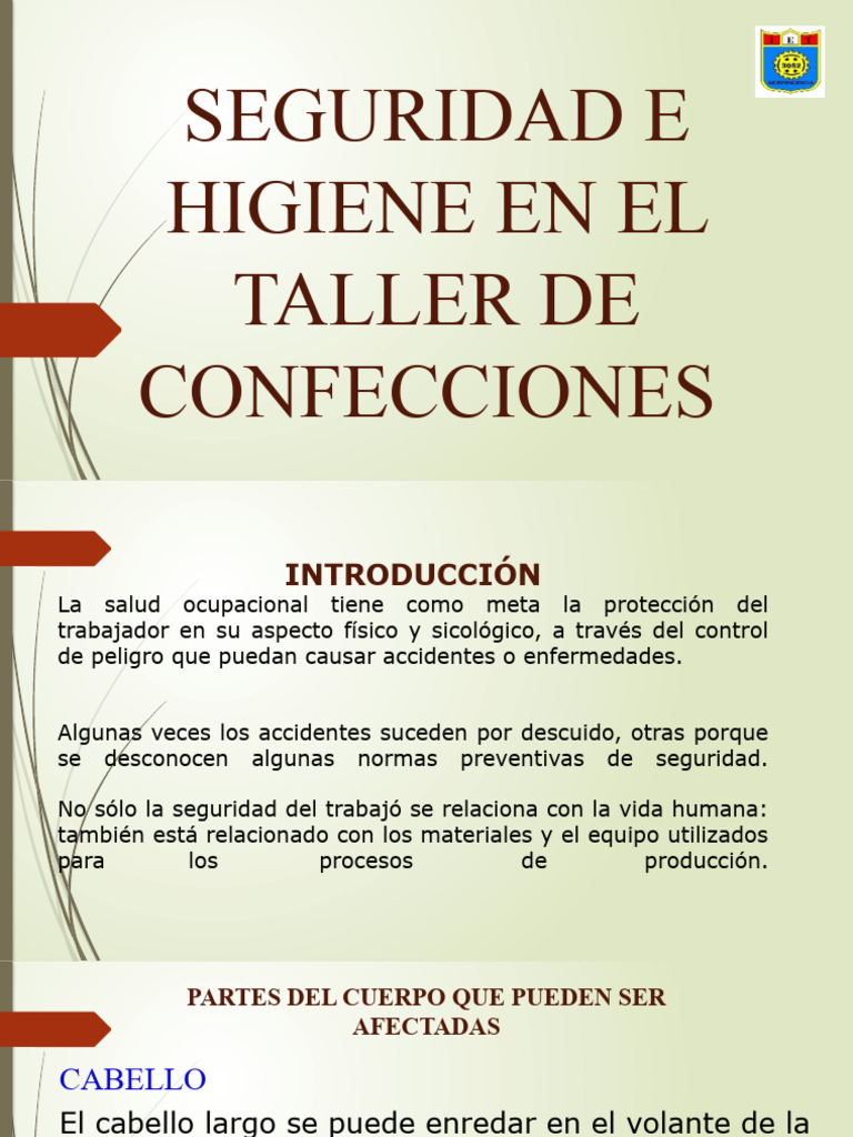 Seguridad e Higiene en El Taller de Confecciones | PDF