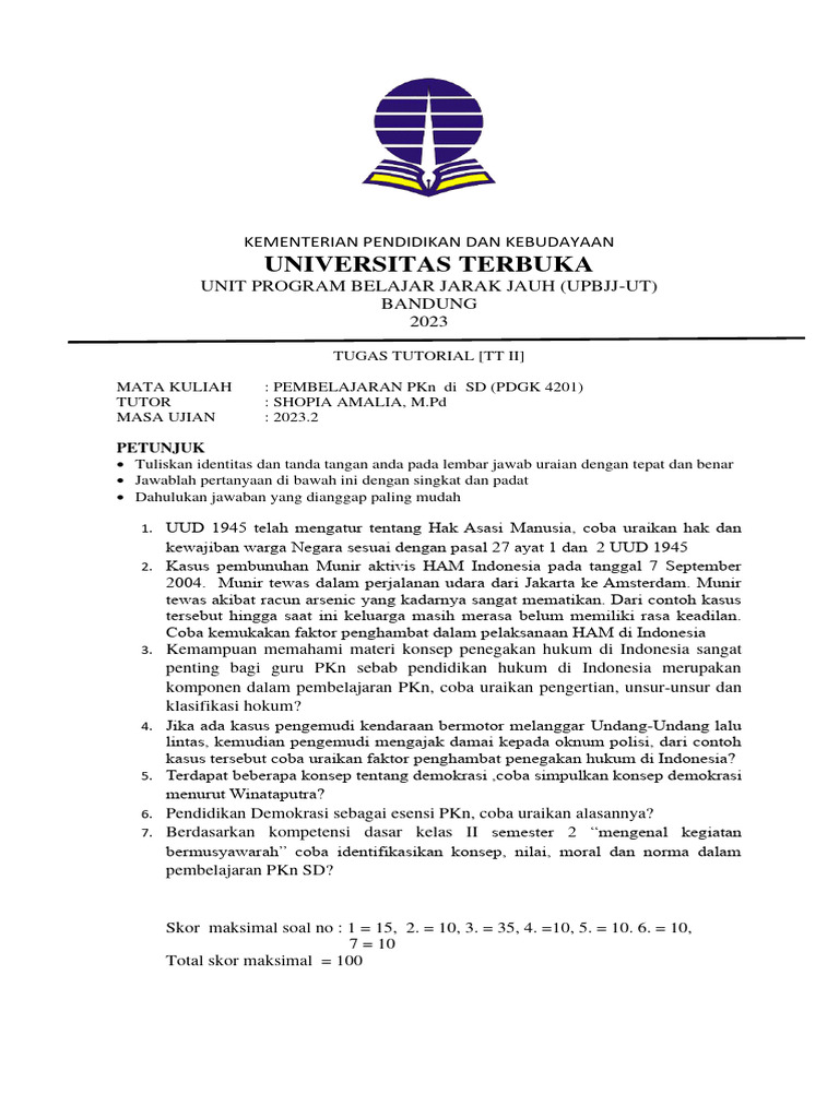 TT 2 PKN | PDF | Ilmu Sosial