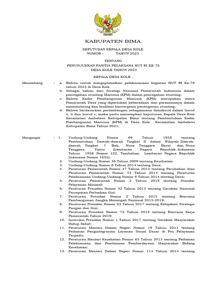 Sk-Panitia Hut Ri.2023 | PDF