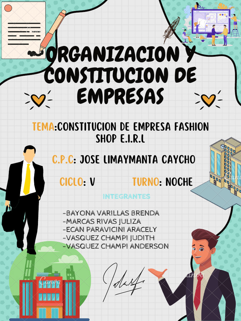Constitucion de Empresa Fashion Shop Eirl | PDF | Contabilidad | Documento de identidad
