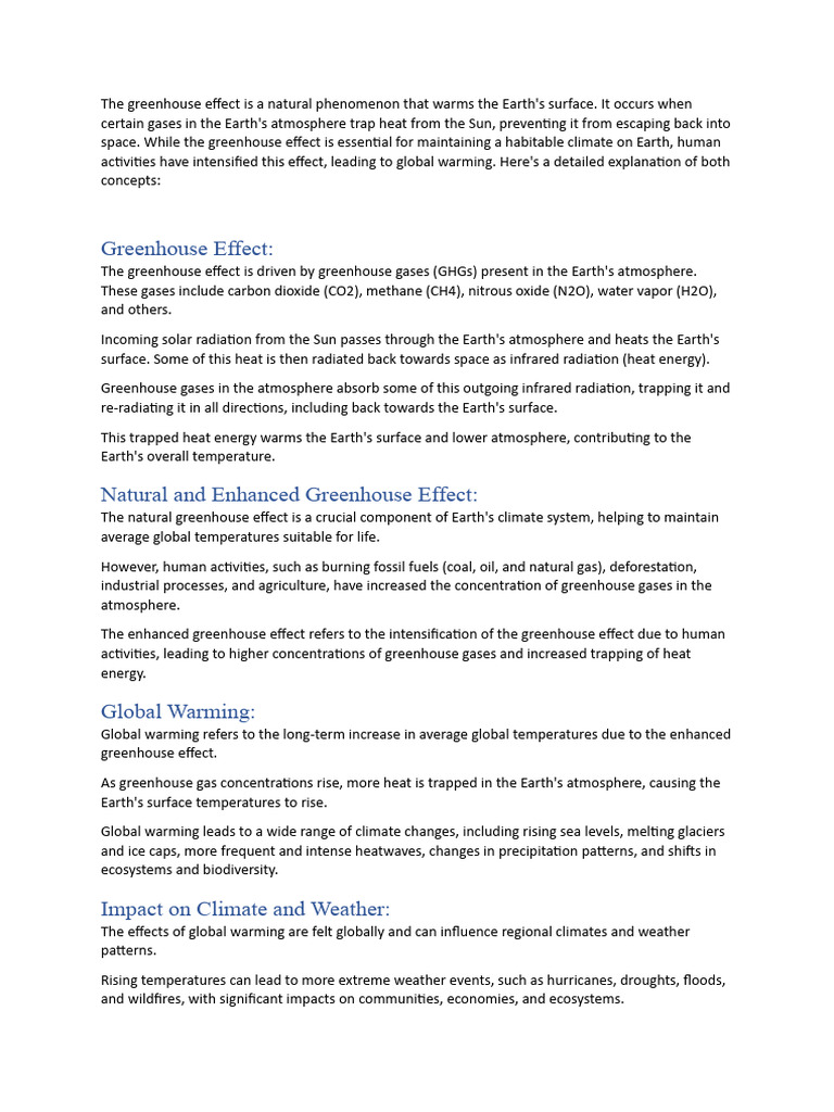 Een House and Global Warming | PDF | Climate Change | Greenhouse Effect