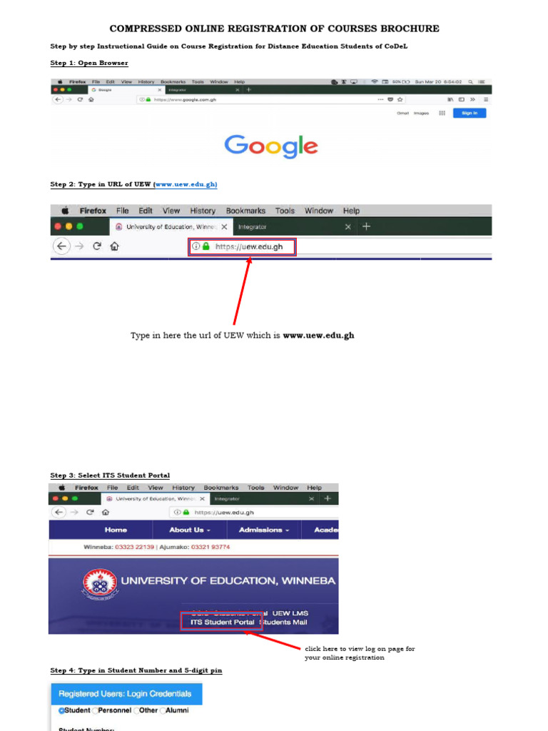 Compressed Online Registration of Courses Brochure | PDF | Computing