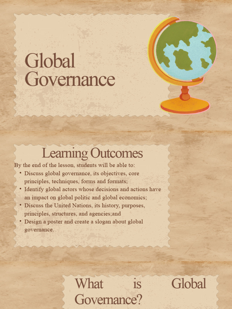 LESSON 4 Global Governance | PDF | Governance | United Nations