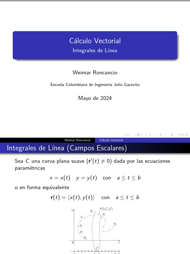 Integrales de Linea | PDF | Integral | Vector Euclidiano