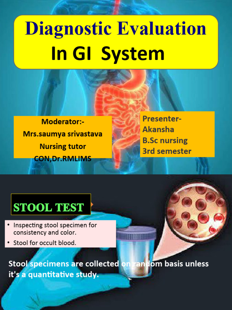 Diagnostic Evaluation: in GI System | PDF | Gastroenterology | Clinical ...